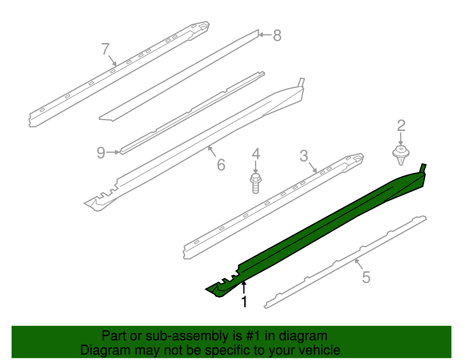 2014-2018 BMW X5 | Rocker Molding | 51777308055 | BMW OEM Parts Store
