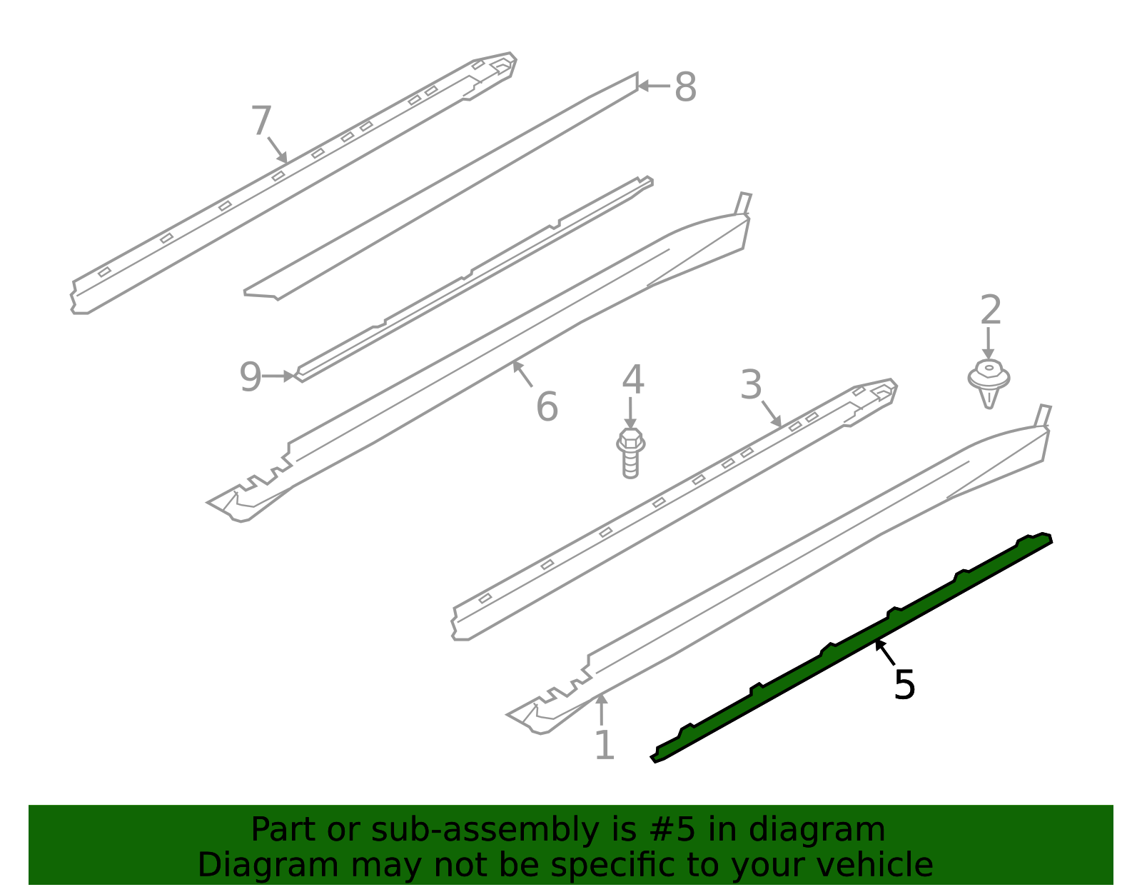 2014-2018 BMW X5 Trim Molding 51-77-7-378-587 | BMW Parts Online Hub
