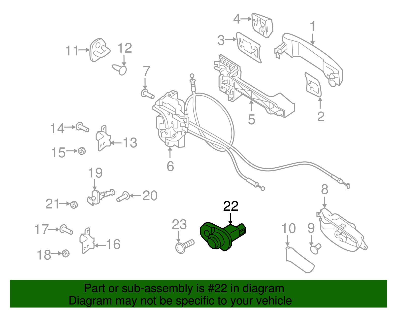 2013-2025 Nissan Door Jamb Switch 25360-1HA1C | Nissan Parts Central