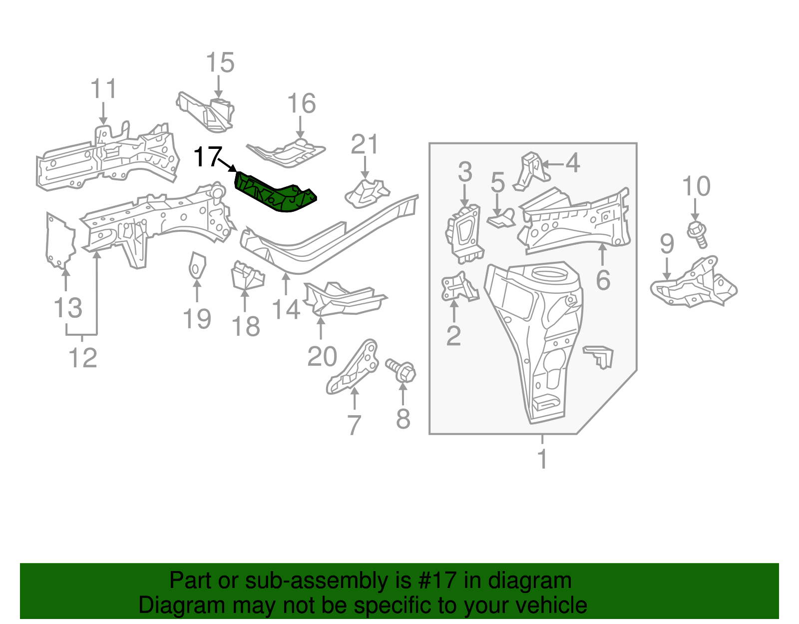 2012-2015 Scion iQ 2012-2015 Scion iQ - Support Bracket 57246-74010 ...