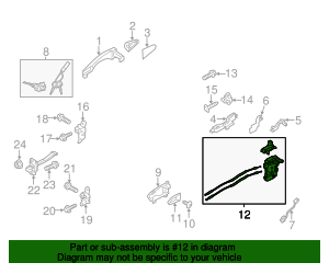 81320-3W020 - Lock Assembly 2011-2016 Kia Sportage | Kia.Parts Store