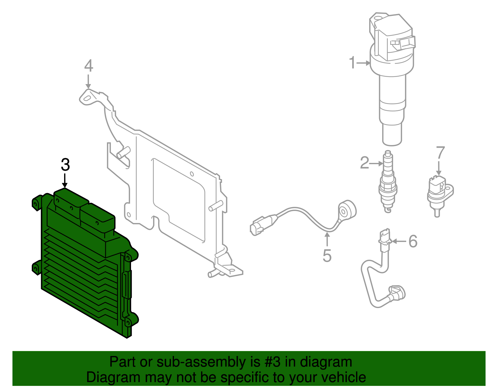 391712exn0 - Kia Engine Control Module (ECM) 2017 Kia Forte ...