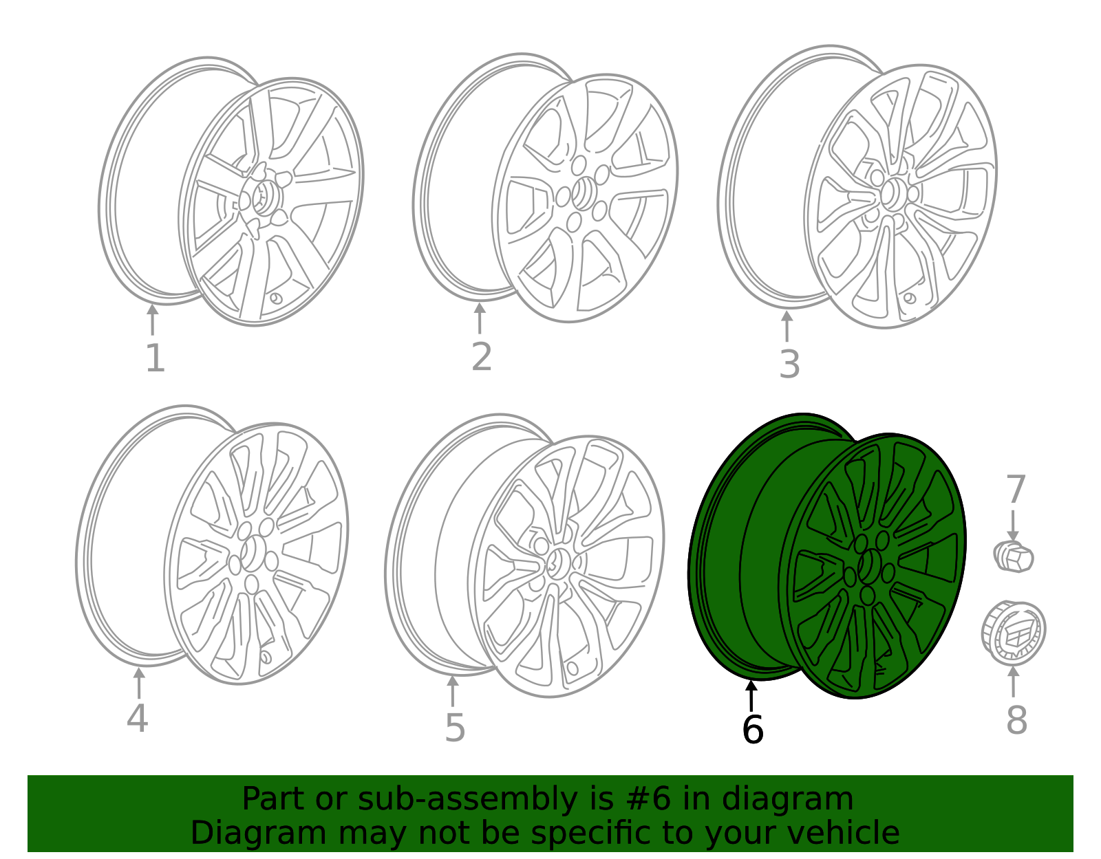 23483724 - 18x9-Inch Aluminum Rear Wheel 2016-2018 Cadillac ATS ...