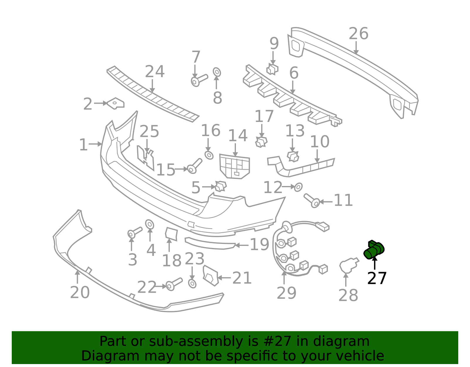 Volvo Parking Aid Sensor - Reverse Proximity Detection - Part #30765108 ...