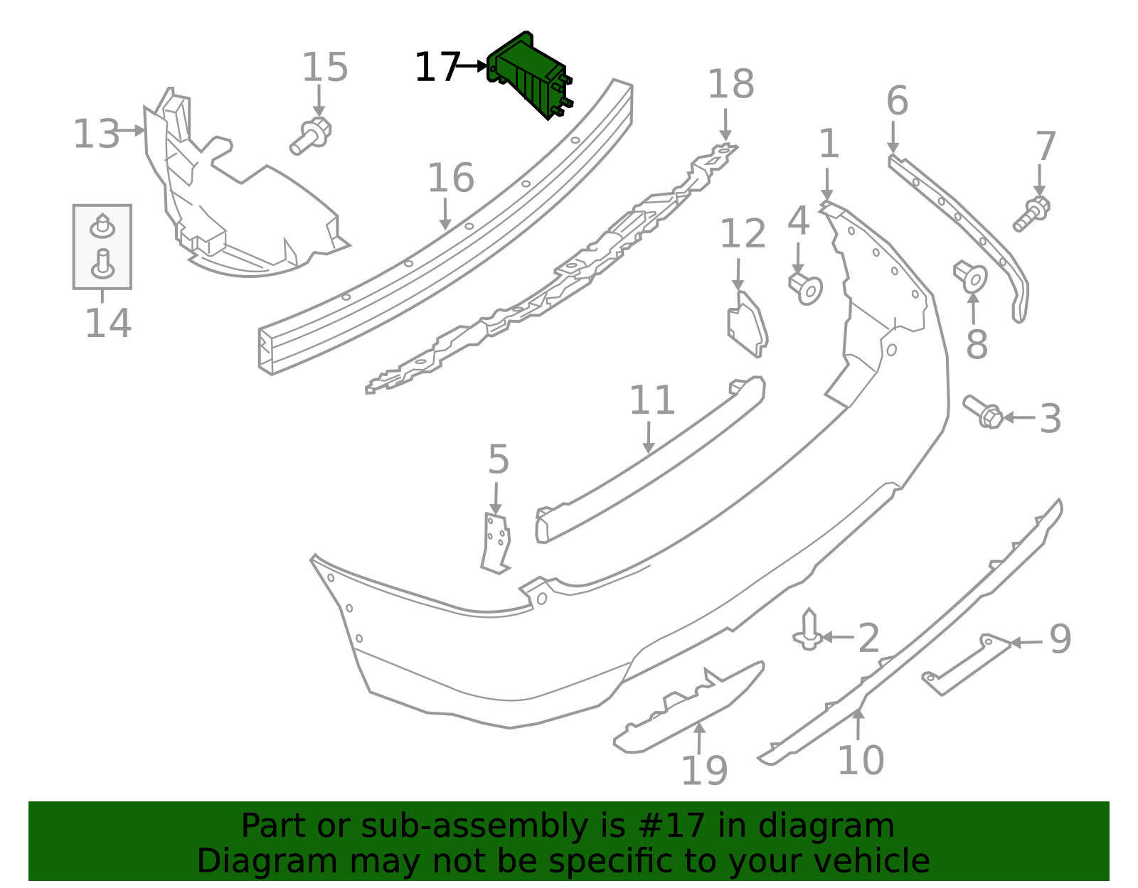 H5211-4BAMA - Bumper Impact Bar Bracket Official Nissan Parts Store