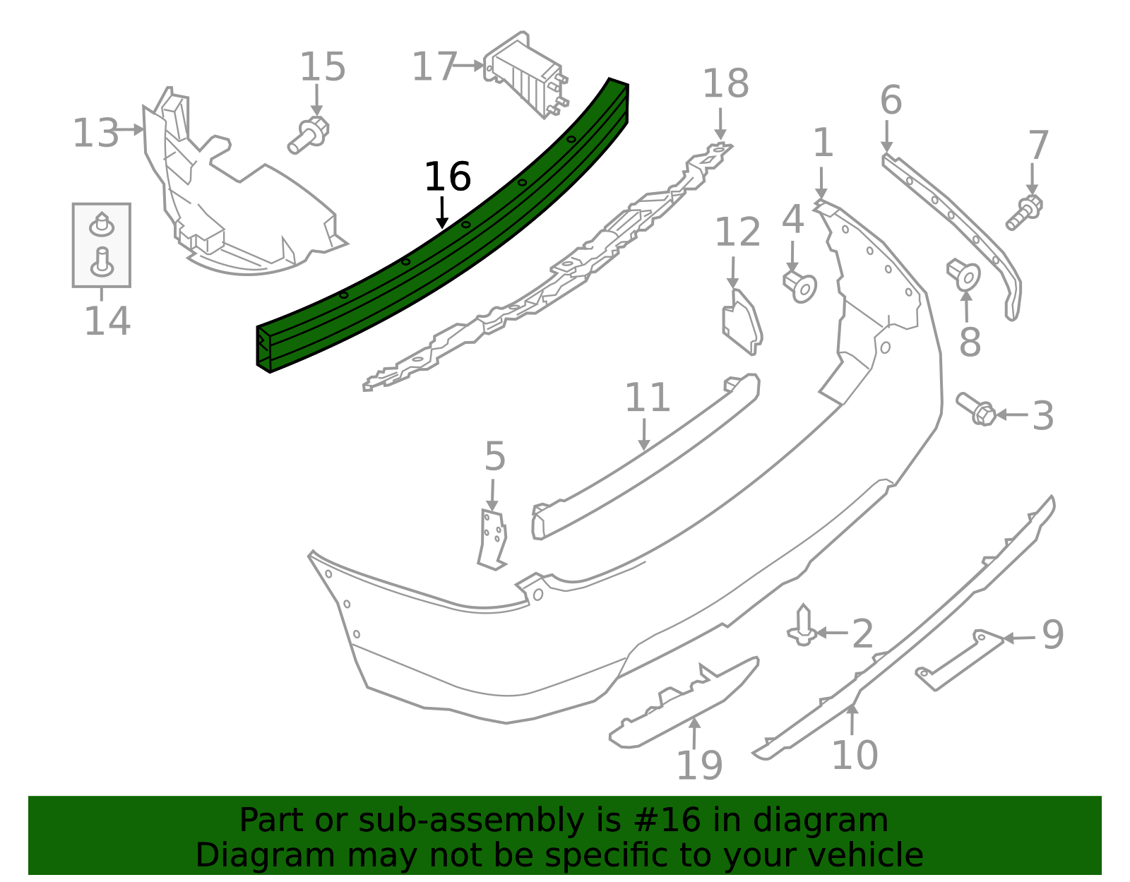 85032-5HA0A - Impact Bar Official Nissan Parts Store