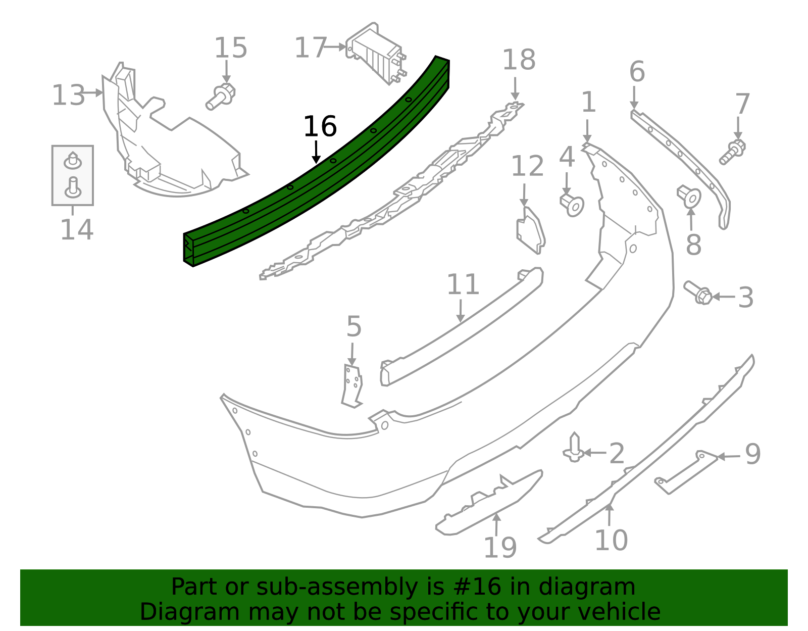 85032-7FM0A - 2019-2020 Nissan Rogue - Impact Bar | Anicra Nissan Parts
