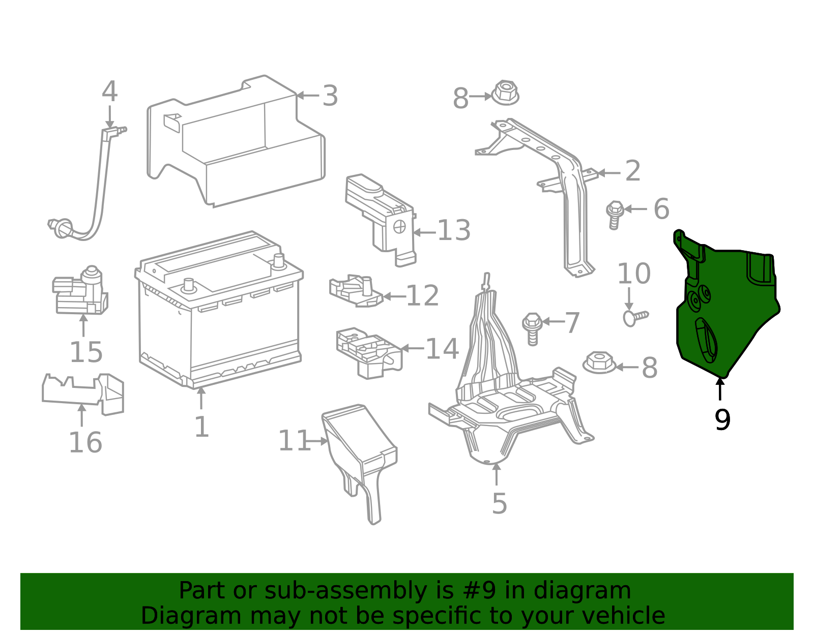 2021-2025 Toyota Sienna Battery Cover 74478-08010 | Toyota Parts Center