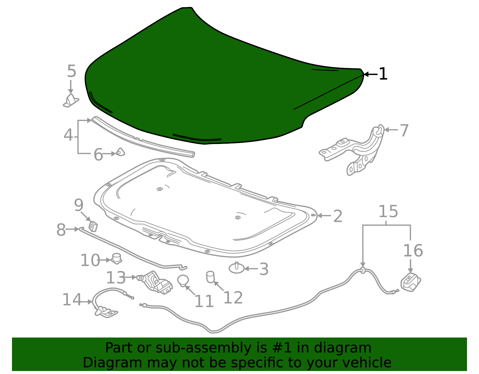 2024-2026 Chevrolet Trax Hood 42821409 | Chevy Parts Pros