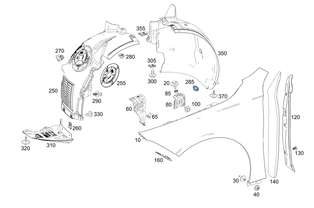 118-880-43-00 - Bracket, Fender 2014-2026 Mercedes-Benz | Mercedes-Benz ...