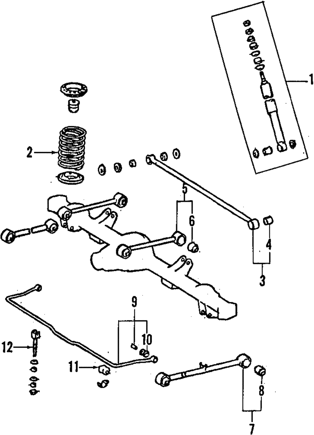 Genuine Toyota Bushing Sub-Assembly, Rear Lateral Control Rod part ...