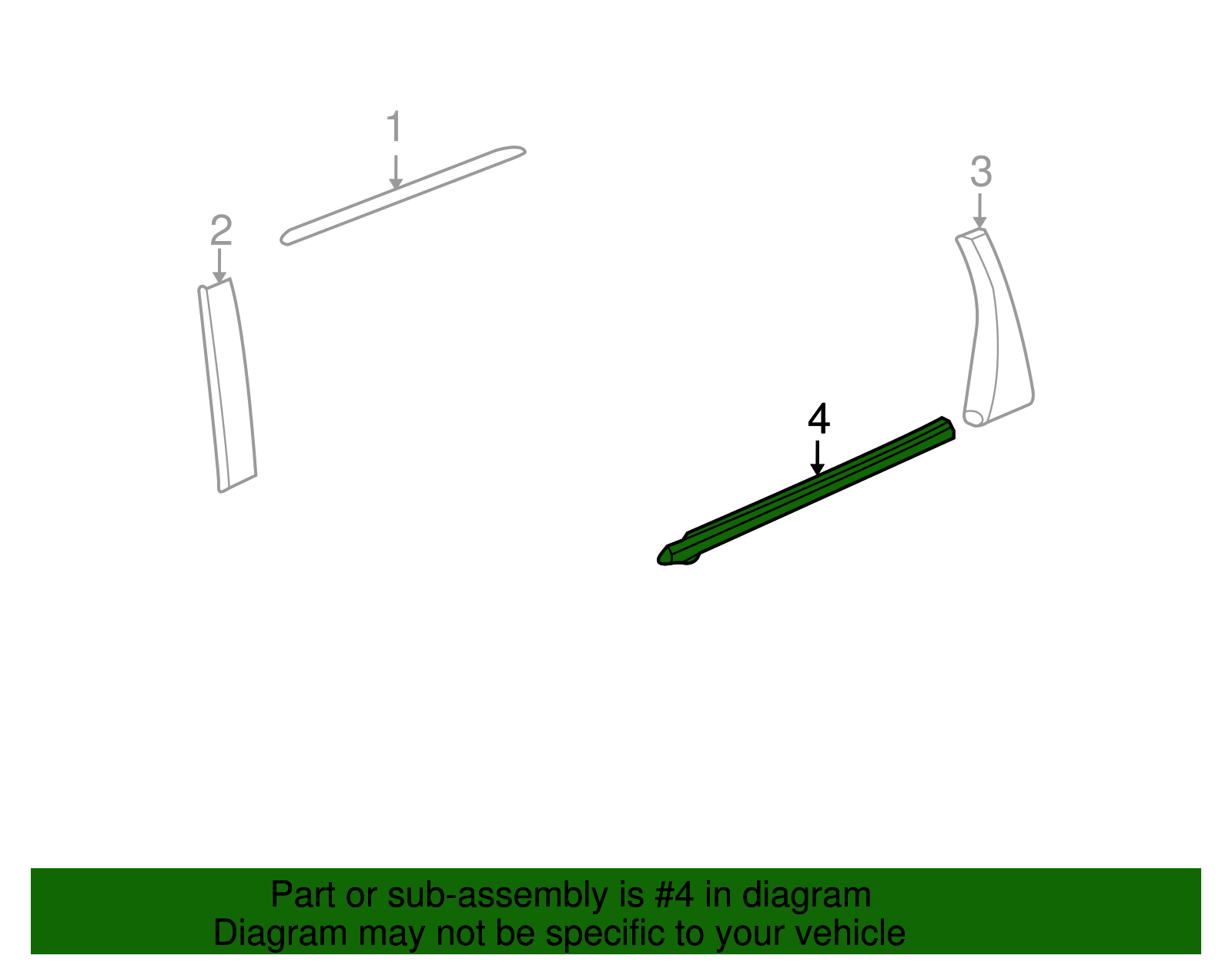 72910-TF0-003 - Honda Belt Molding 2009-2013 Honda Fit | Performance Auto Parts