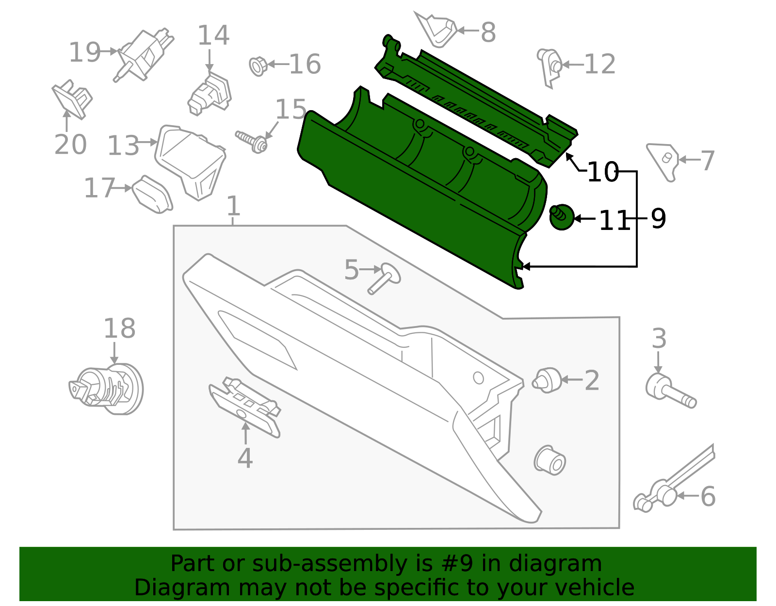 HC3Z-2506010-CA - Storage Box Door 2017-2019 Ford | Ford Parts Center
