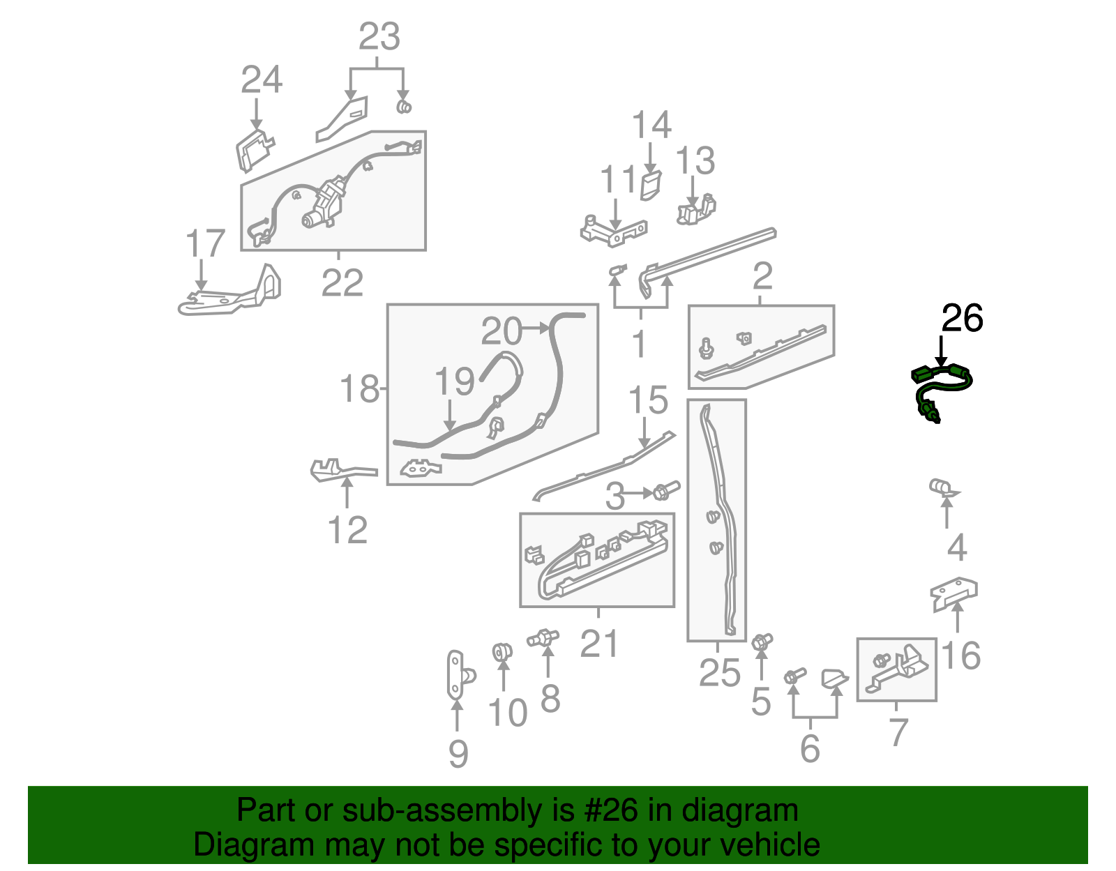 74380-SHJ-A01 - Sensor Harness 2005-2010 Honda Odyssey | Honda Parts Online