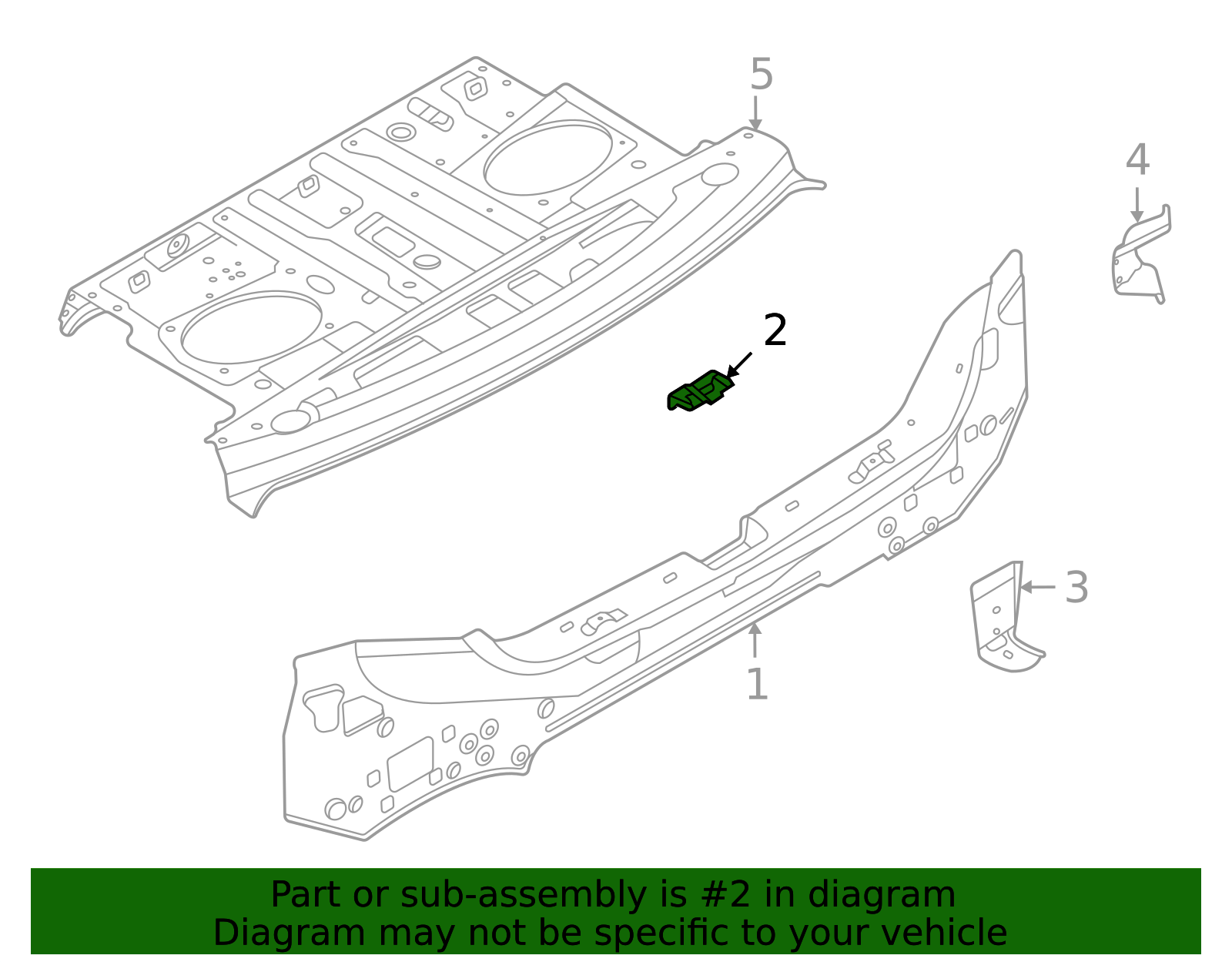 2020-2025 Nissan Sentra Rear Body Panel Upper Retainer H5240-6LTMA ...