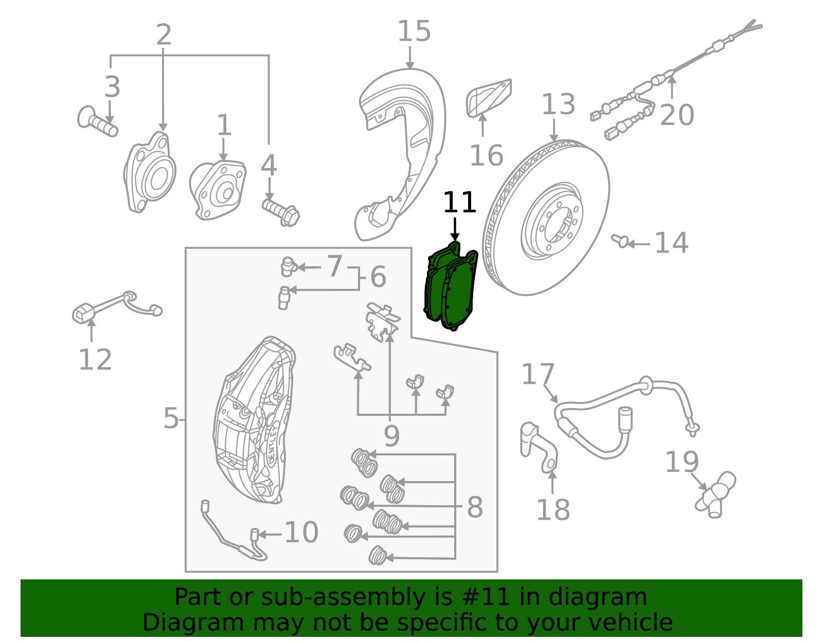 4M8-698-151-D - Brake Lining 2020-2025 Audi | Euro Parts 4 Less