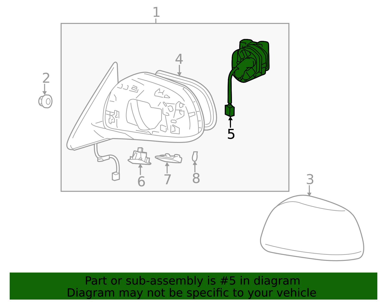 Door Mirror Motor - OEM Electric Adjustment Replacement | AutoNation Parts