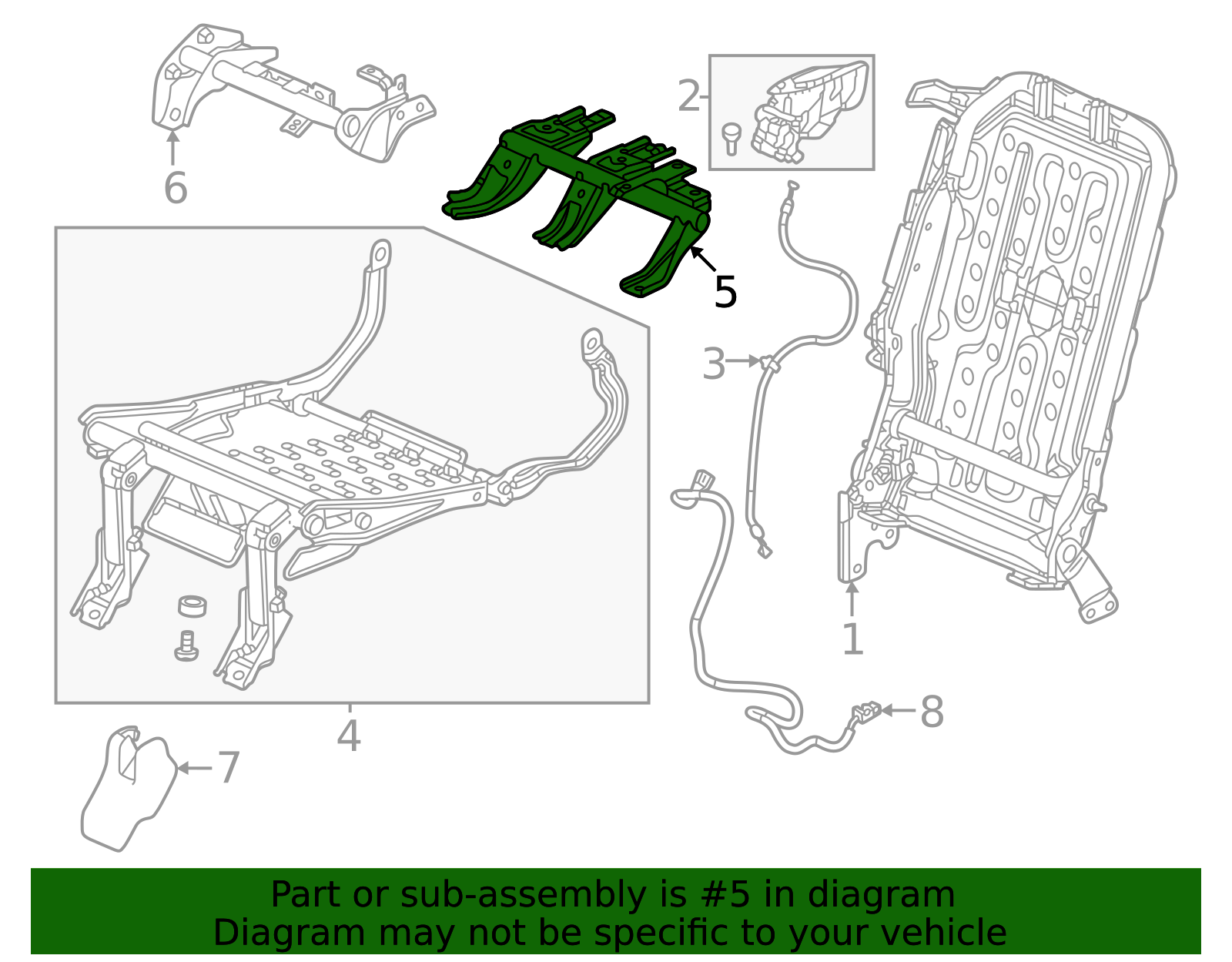 2023-2026 Honda CR-V Seat Frame Mounting Base 82210-3A0-A01 | OEM Parts ...