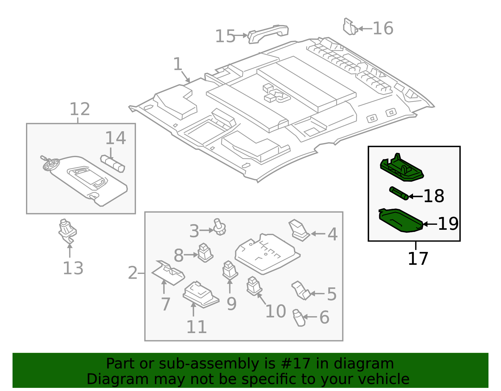81240-12100-B0 - 2008-2024 Toyota - Dome Lamp Assembly | Toyota Parts ...