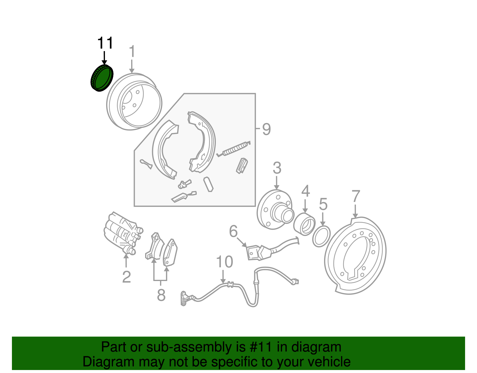 E7TZ-4B409-B - ABS Wheel Speed Sensor Tone Ring 1990-2008 Ford | Ford ...