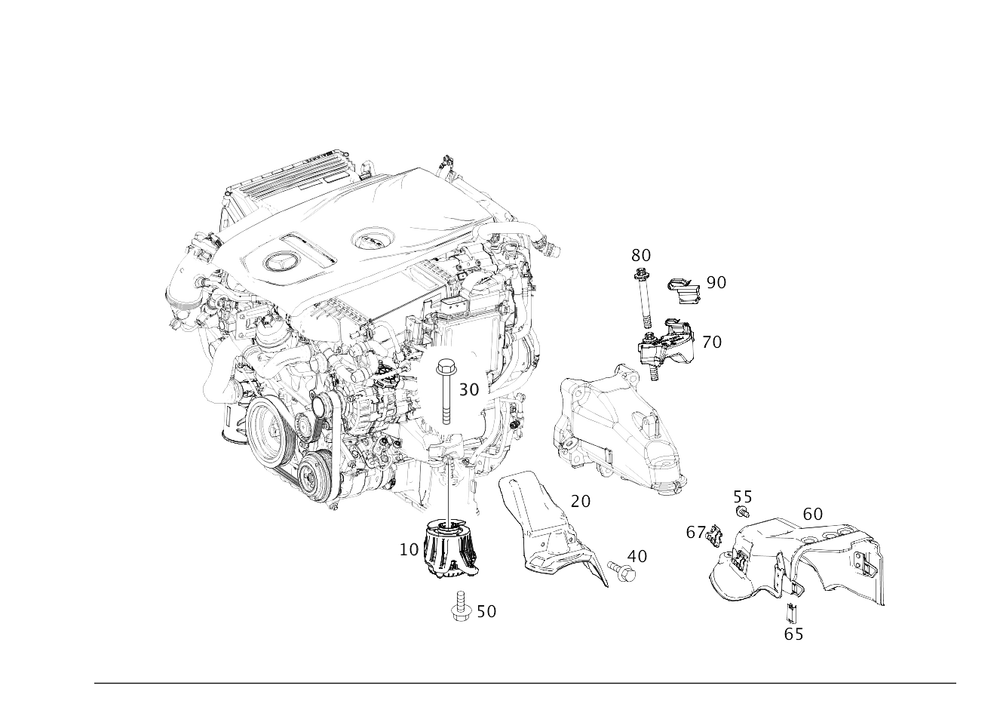 2015-2026 Mercedes-Benz Engine Mount 238-240-14-00 | Benz Parts Online
