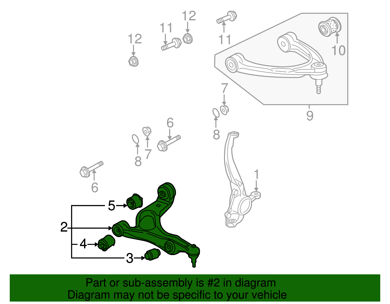 7P0-407-151-E - Lower Control Arm 2011-2017 Volkswagen Touareg ...