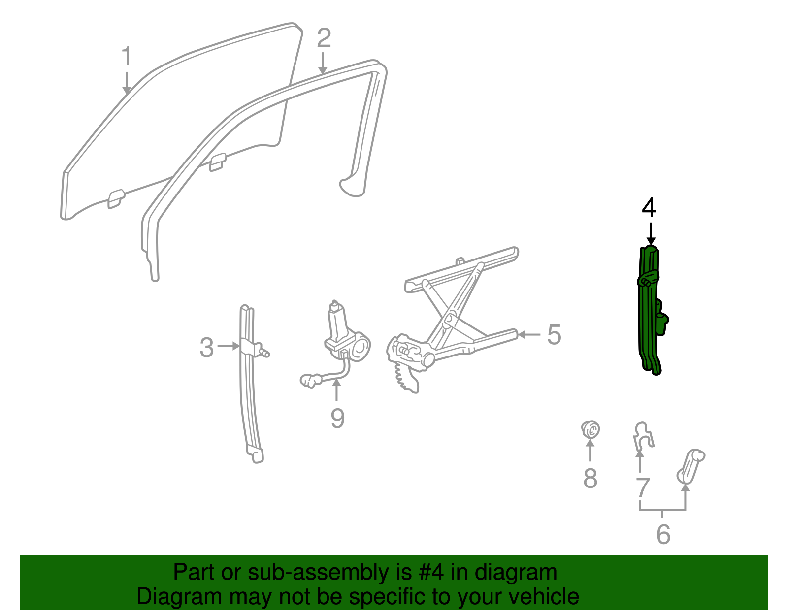 OEM 1995-2004 Toyota Tacoma Guide Channel Part # 67404-04010 | Modern ...