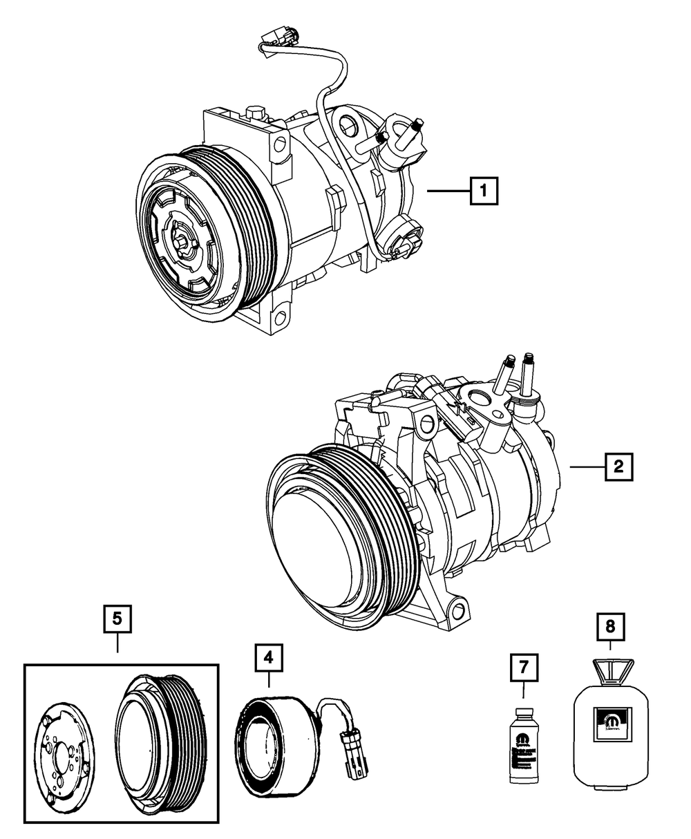 55111610AD - Air Conditioning Compressor The Official Mopar eStore