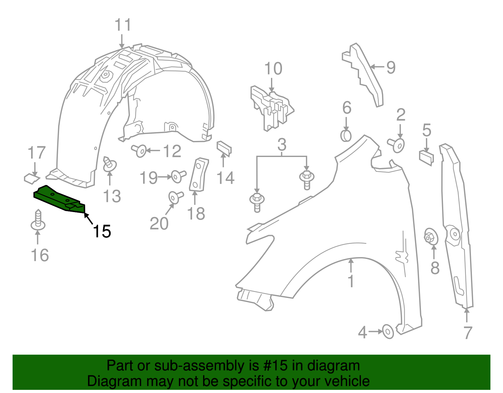 2016-2018 Chevrolet Cruze Black Driver Side Front Tire Front Air ...