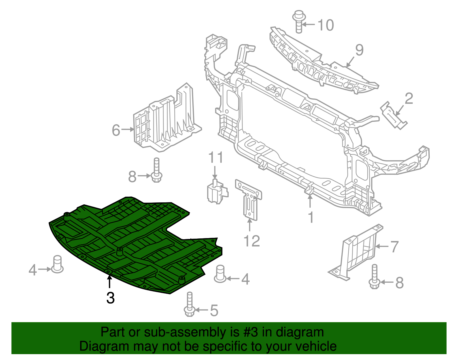 29110-A7300 - Under Cover 2015-2016 Kia Forte | Kia.Parts Store