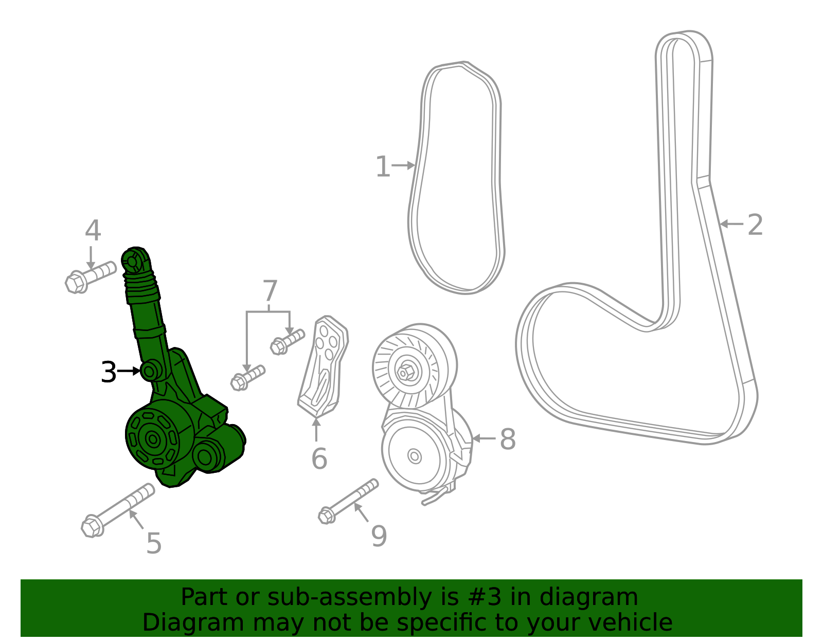 2019-2024 Mopar Serpentine Tensioner 05281543AD | Mopar Parts Canada