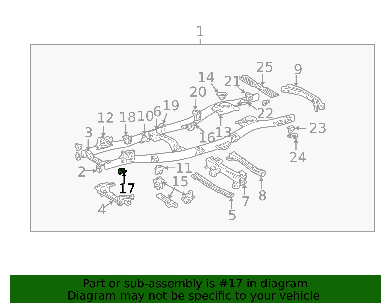 Genuine Official Toyota Cab Mount Bracket part# 51701-60090 for 1998 ...