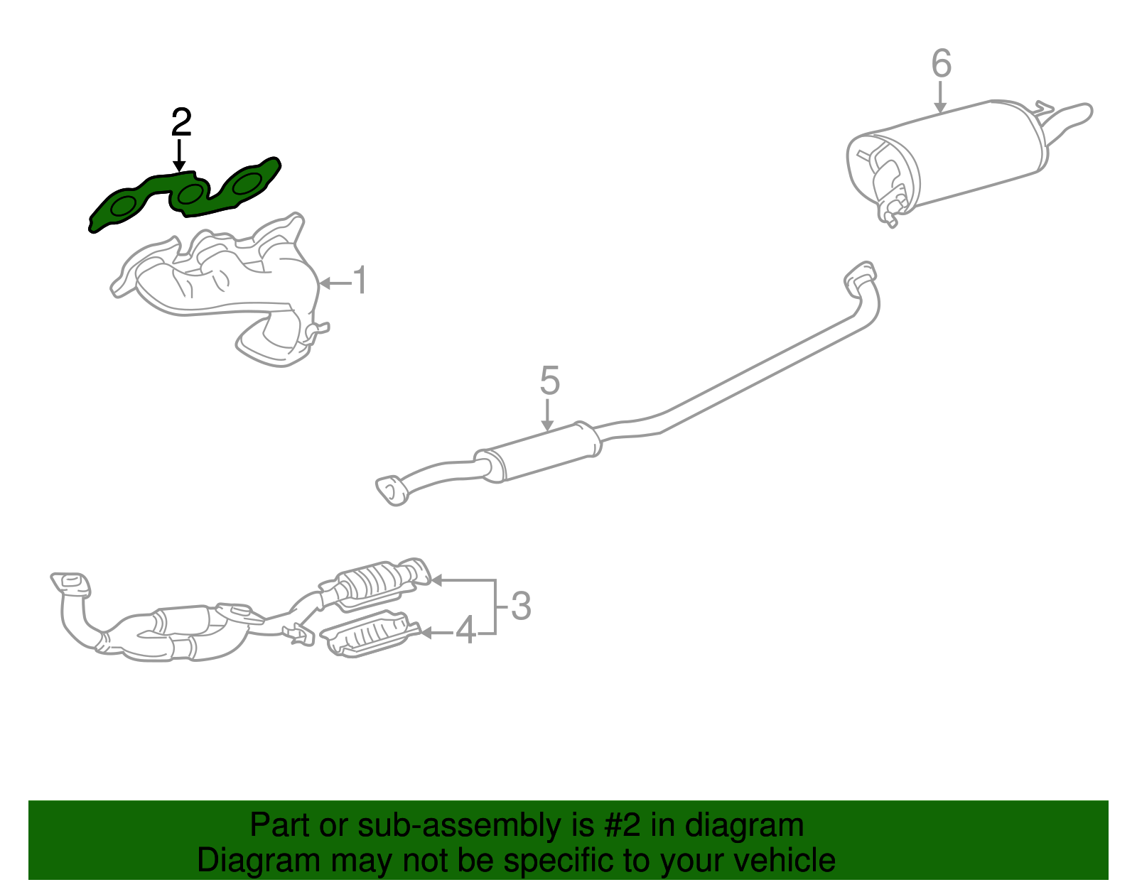 17173-0A010 - Exhaust Manifold Gasket (Left) 1994-2004 Toyota | Longo ...