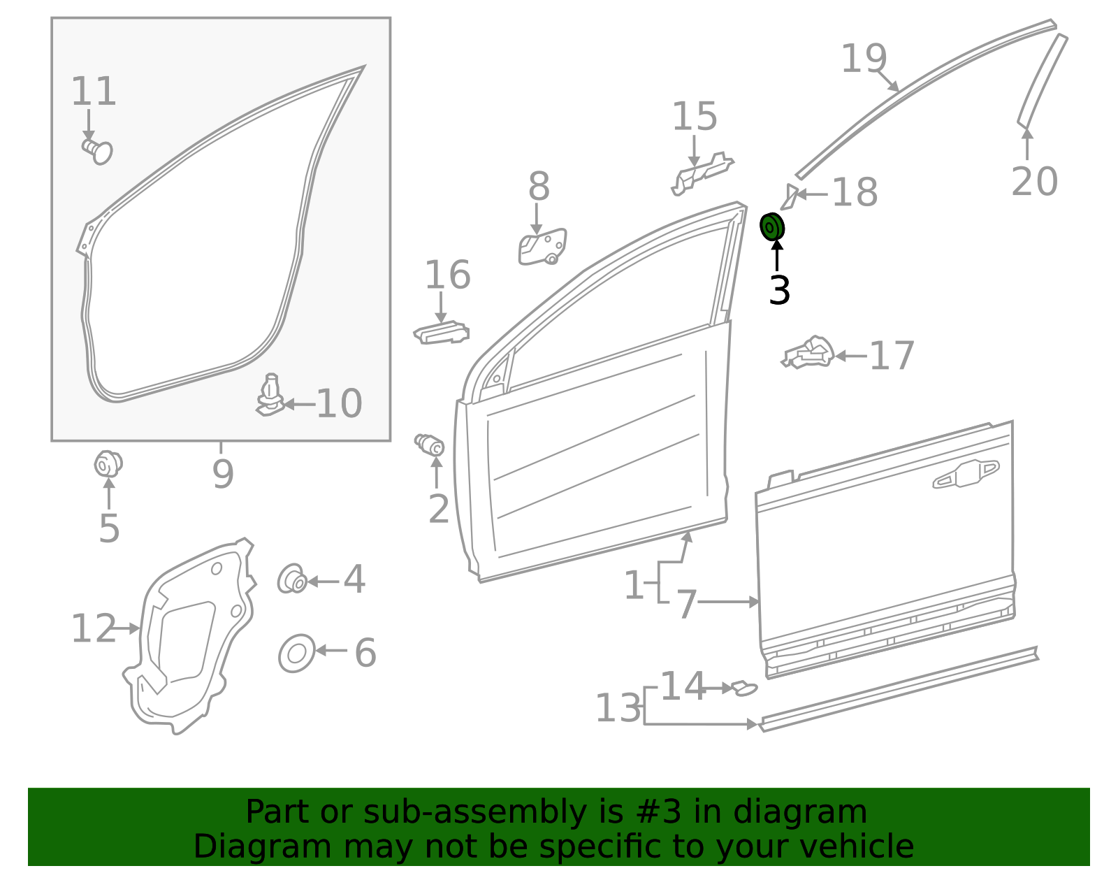 90950-01A05 - Door Shell Hole Plug 2019-2025 Toyota | Longo Toyota Parts