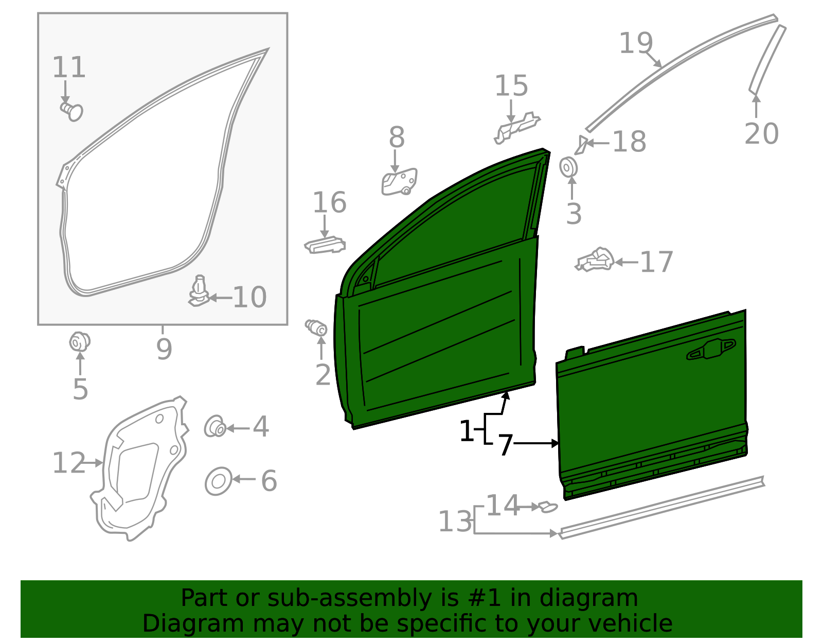 2024-2025 Toyota Door Shell 67001-0R131 | Toyota Parts Center