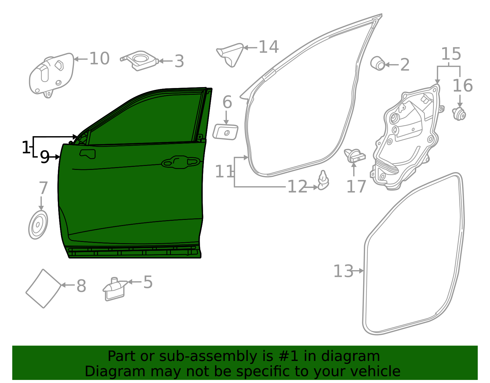 2024-2025 Toyota Grand Highlander Door Shell 67001-0E160 | American ...