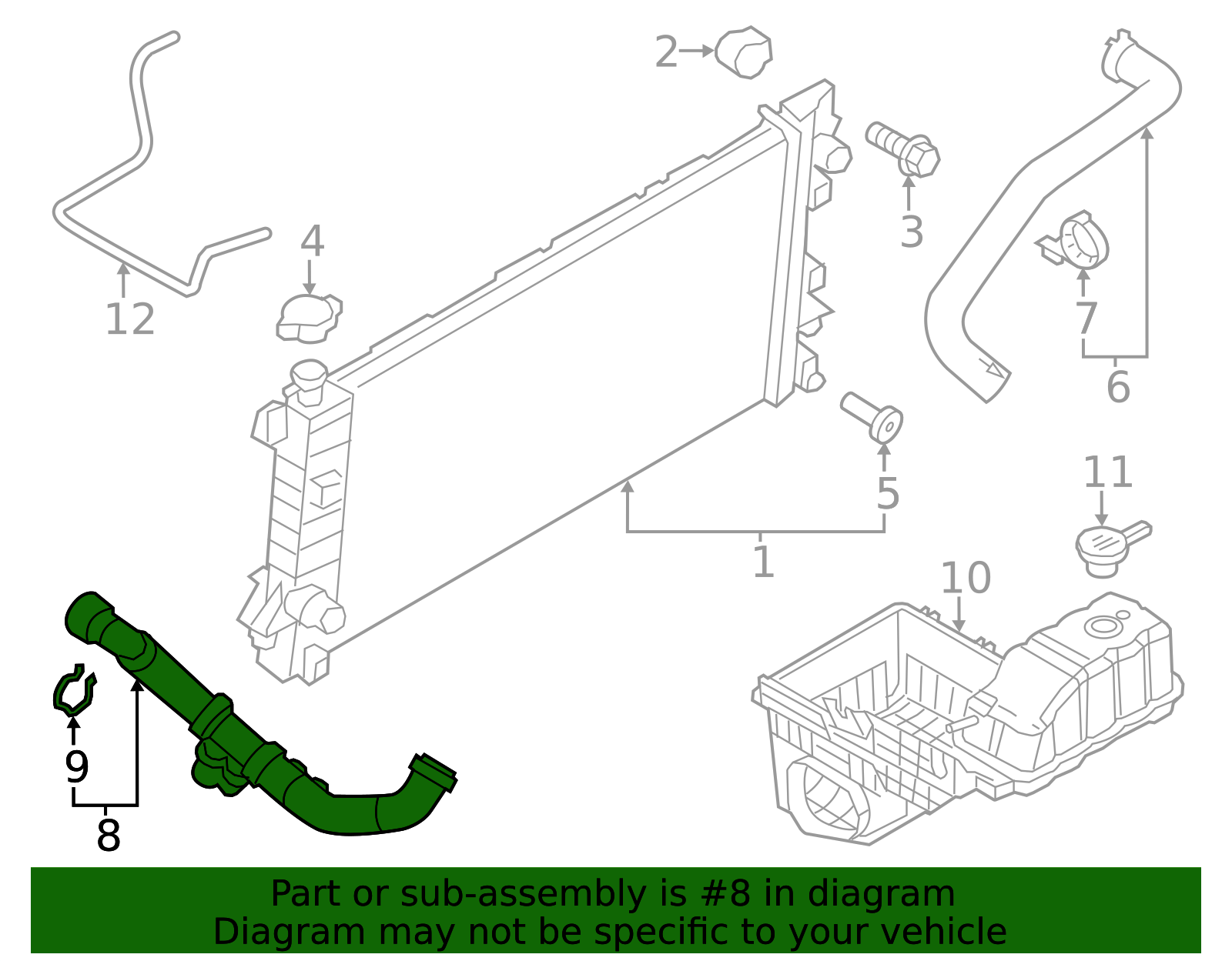 Genuine OEM Ford Part - Radiator Coolant Hose BL3Z-8286-D | Genuine OEM ...