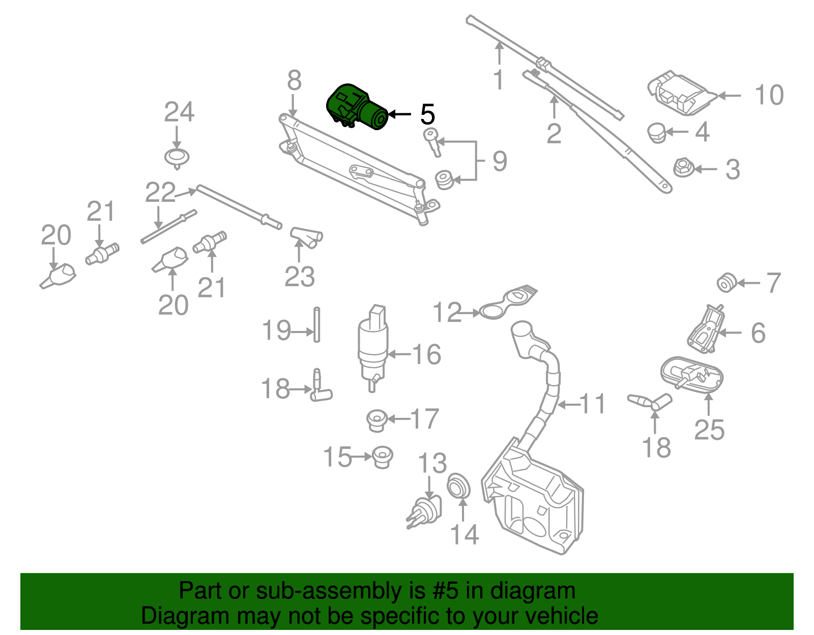 1Q1-955-119-C - Wiper Motor 2005-2016 Volkswagen | Volkswagen Parts Catalog