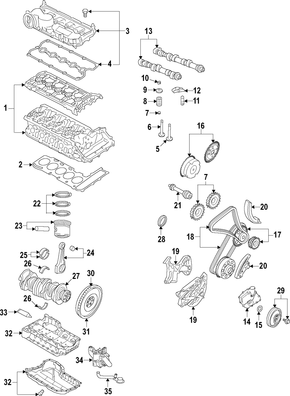 2005-2014 Volkswagen Timing Chain 07K-109-231-A | VW Direct Auto Parts