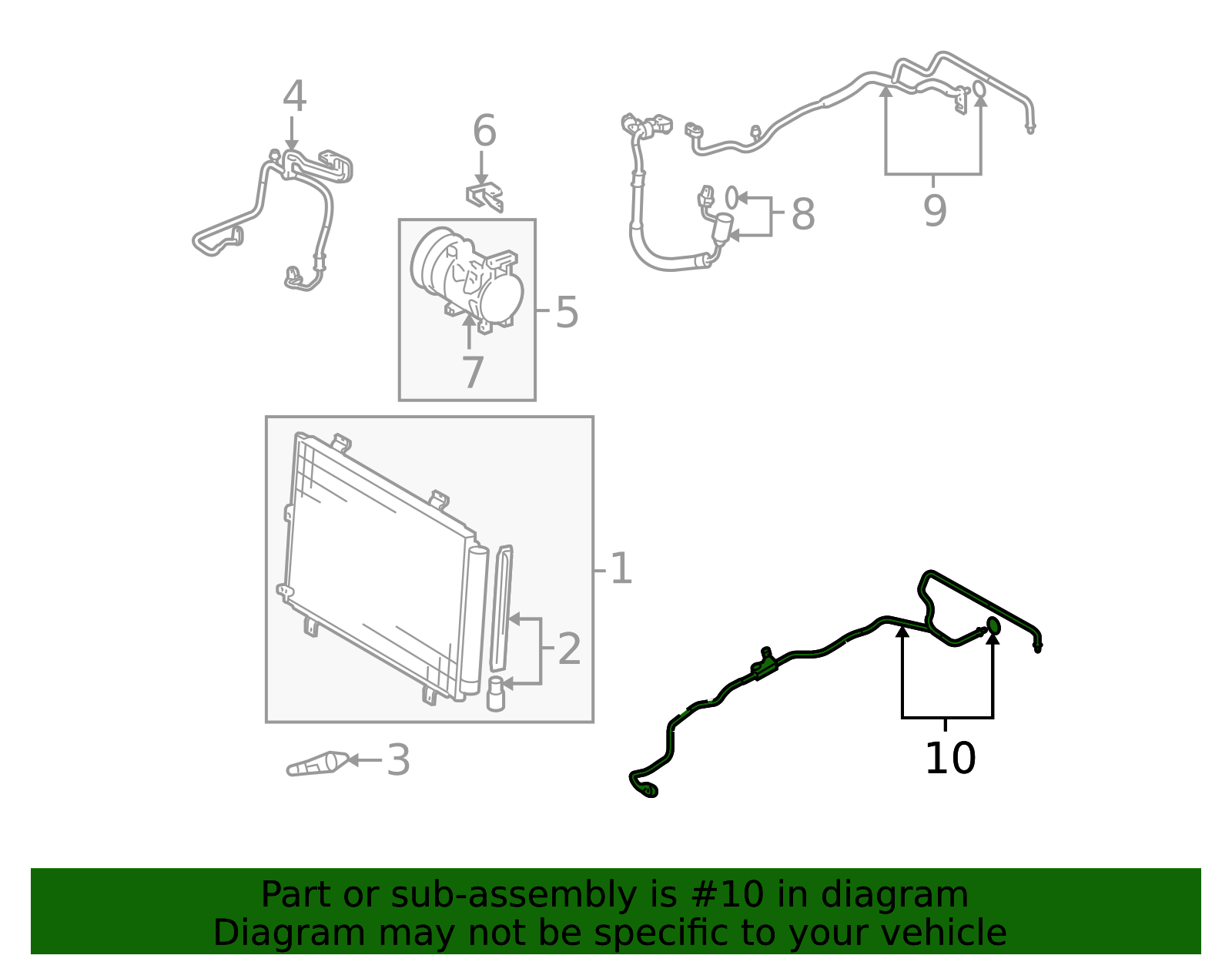 Genuine Official Toyota Liquid Line part# 88716-0E160 for 2008-2010 ...