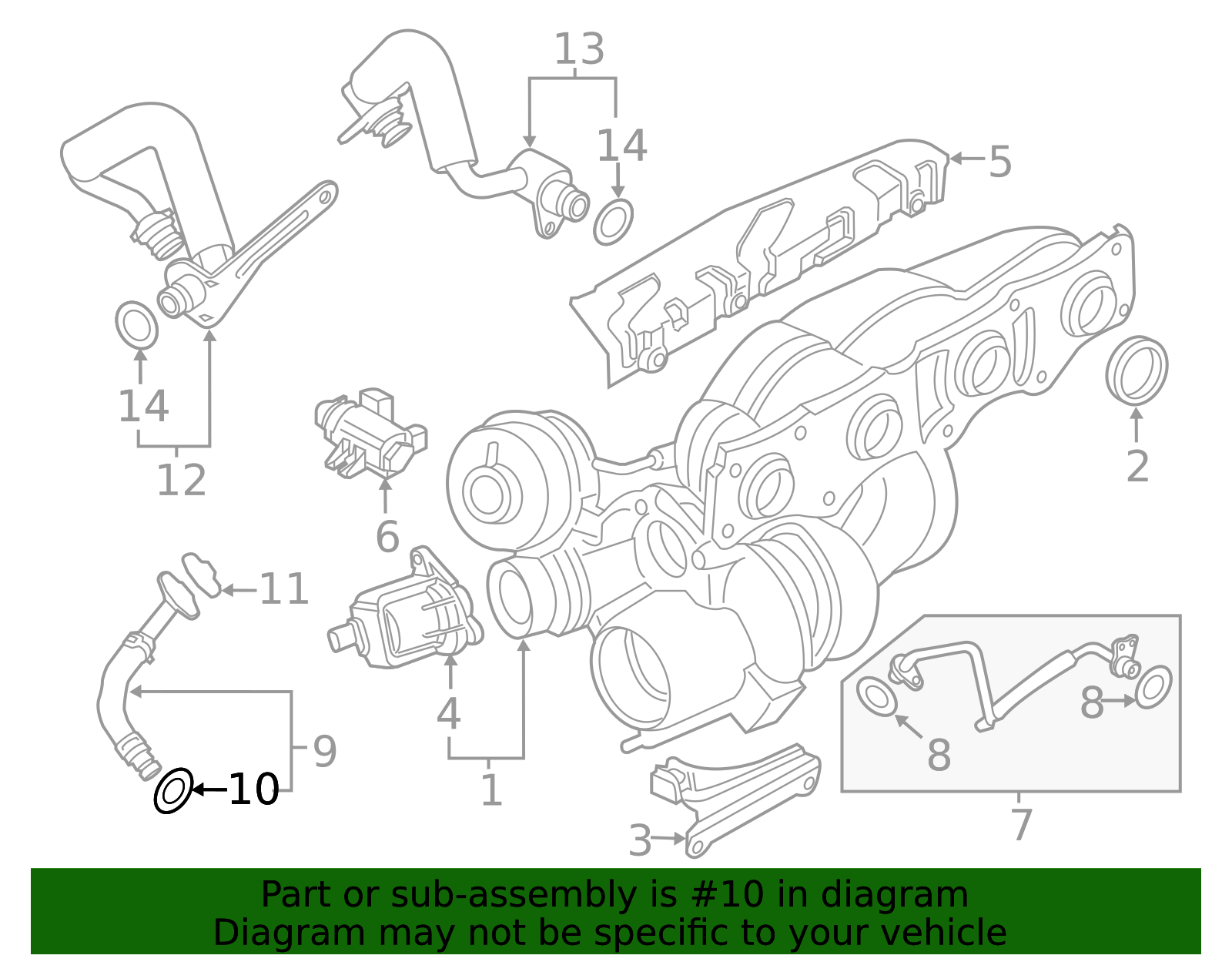11427615472 - 2012-2018 BMW Oil Outlet Tube O-Ring (11-42-7-615-472 ...