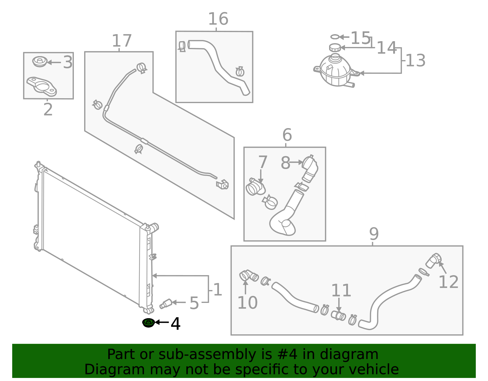 25336-2F650 - Radiator Assembly Lower Insulator 2016-2026 Kia | Kia ...