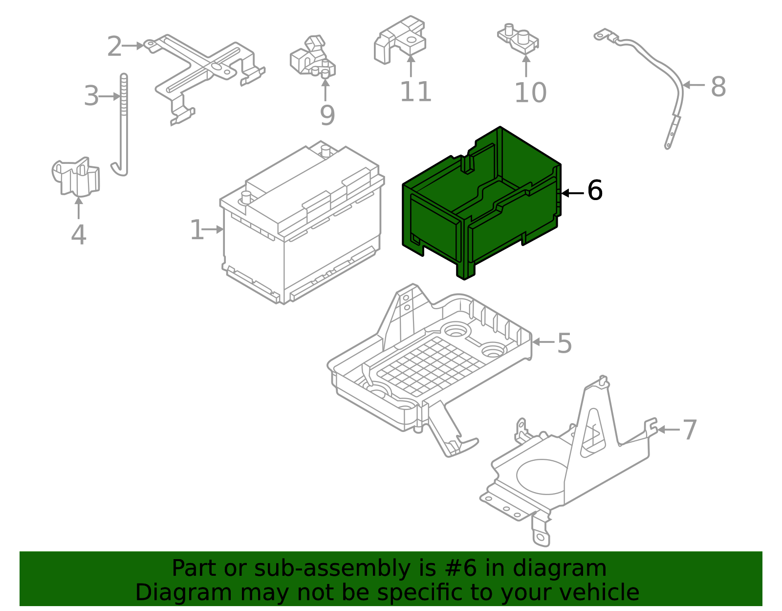 2021-2025 Nissan Rogue Battery Cover 24431-6RA0A | Nissan Parts Central