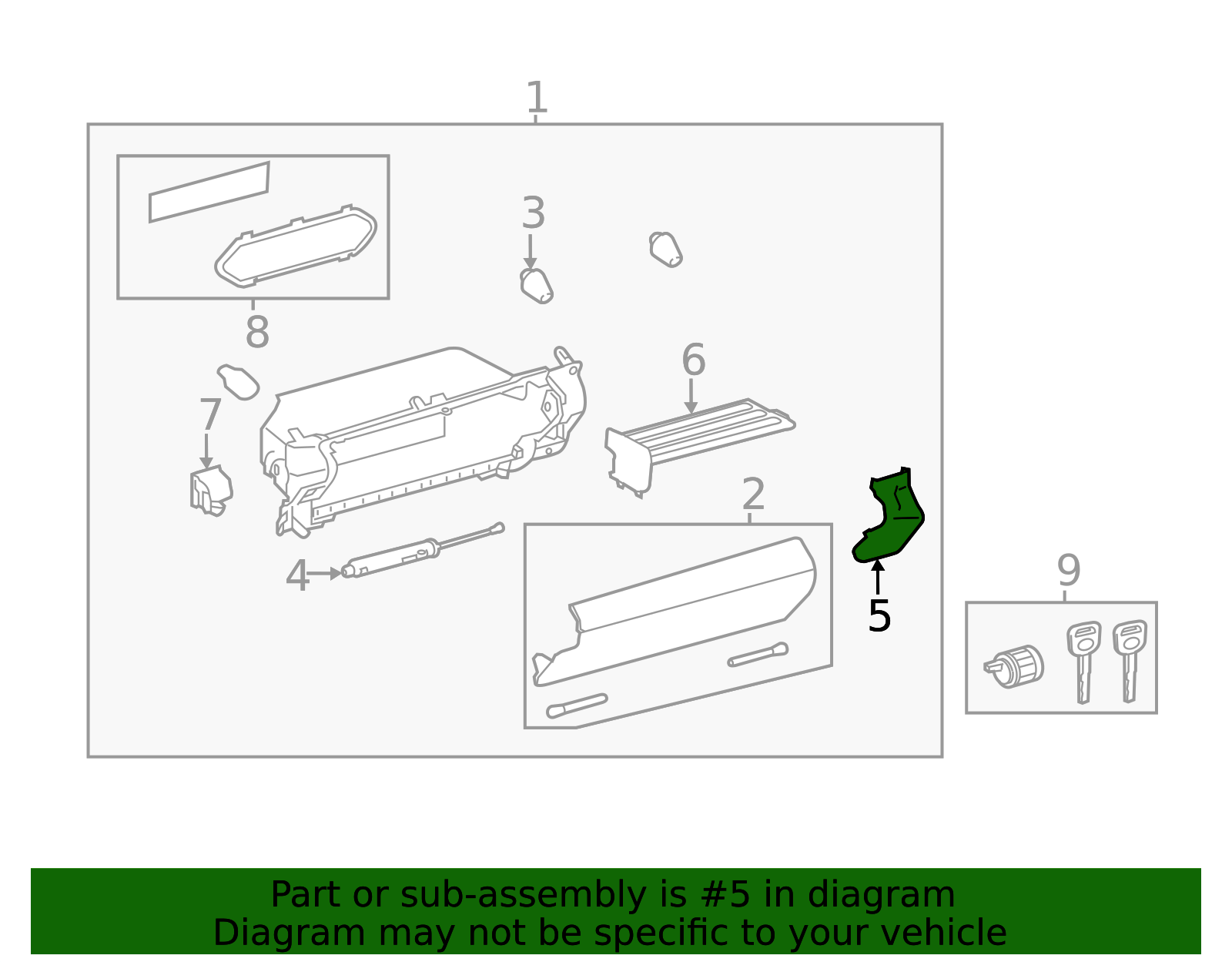 55568-24050-C0 - High-Quality Glove Box Door Cover for 2023-2025 Lexus ...