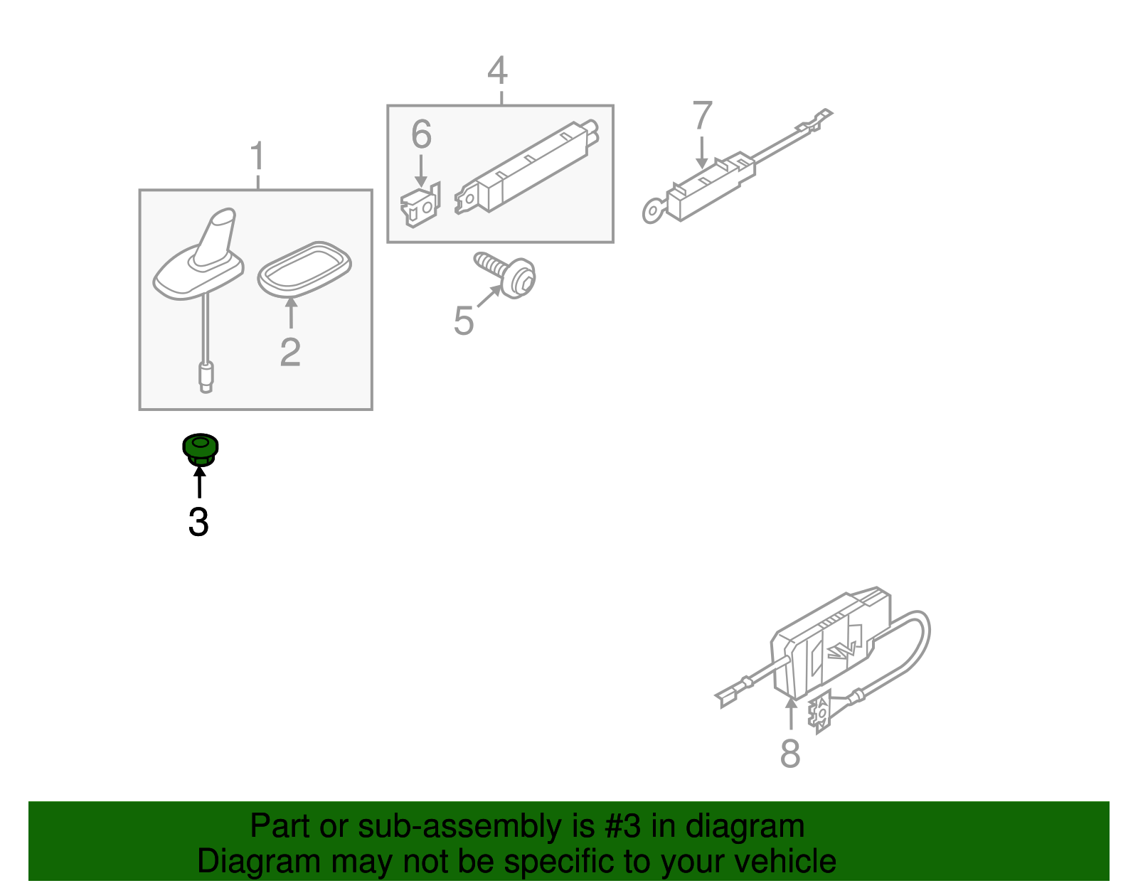 2016-2018 Volkswagen Antenna Assembly Nut WHT-007-459 | VW Direct Auto ...