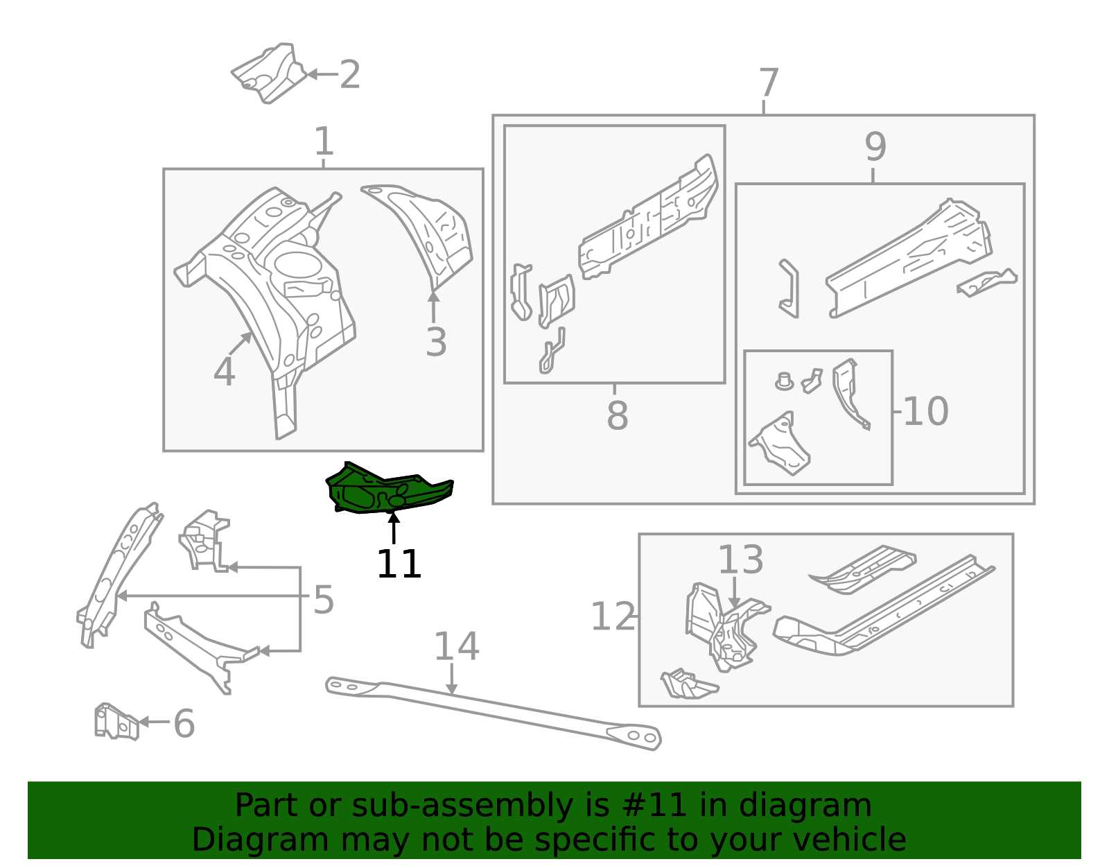 2022-2025 Toyota GR86 Fender Apron Reinforcement SU003-09129 | Olathe ...