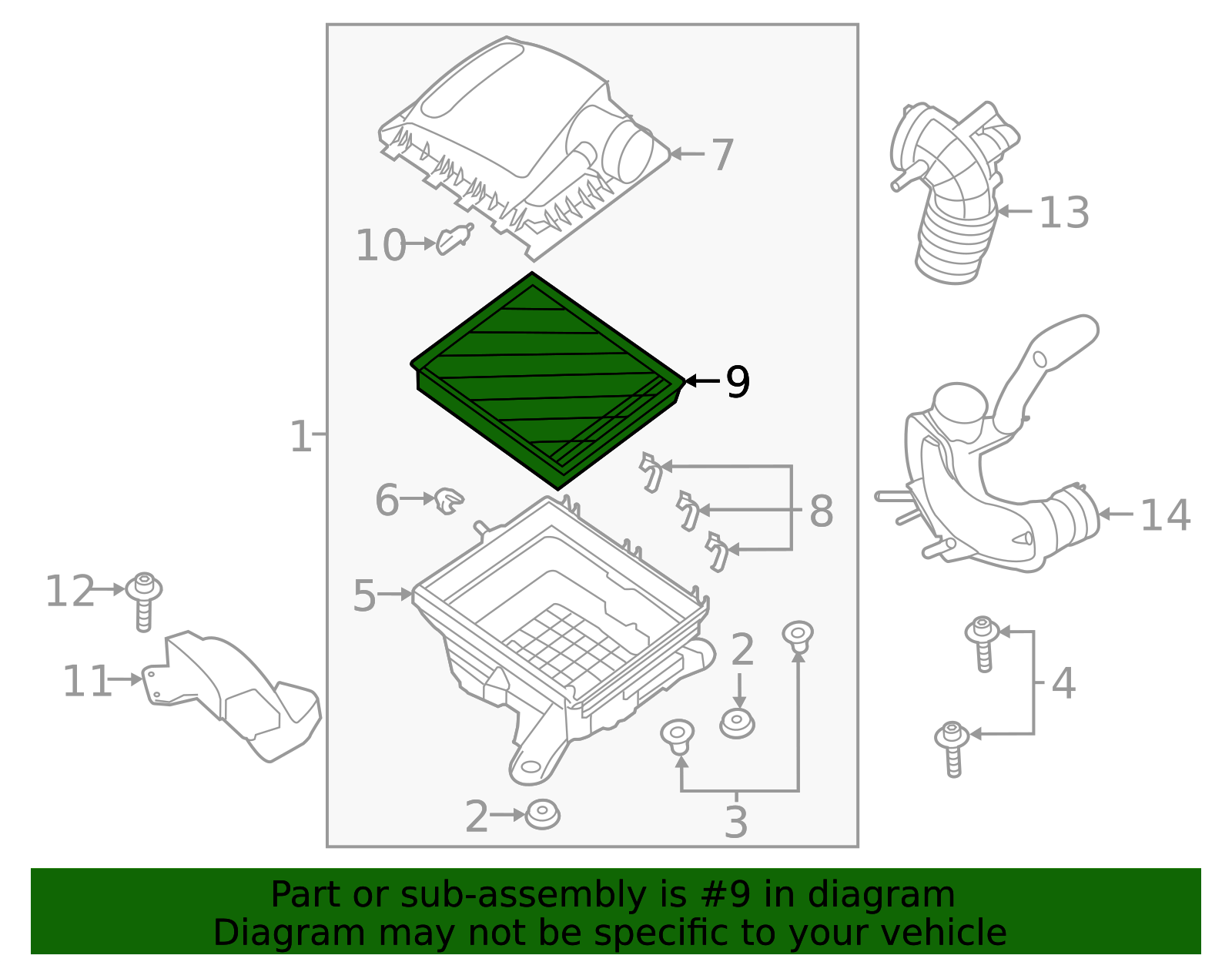 EB3Z-9601-B - Air Filter 2019-2023 Ford Ranger | Online Ford Parts Catalog