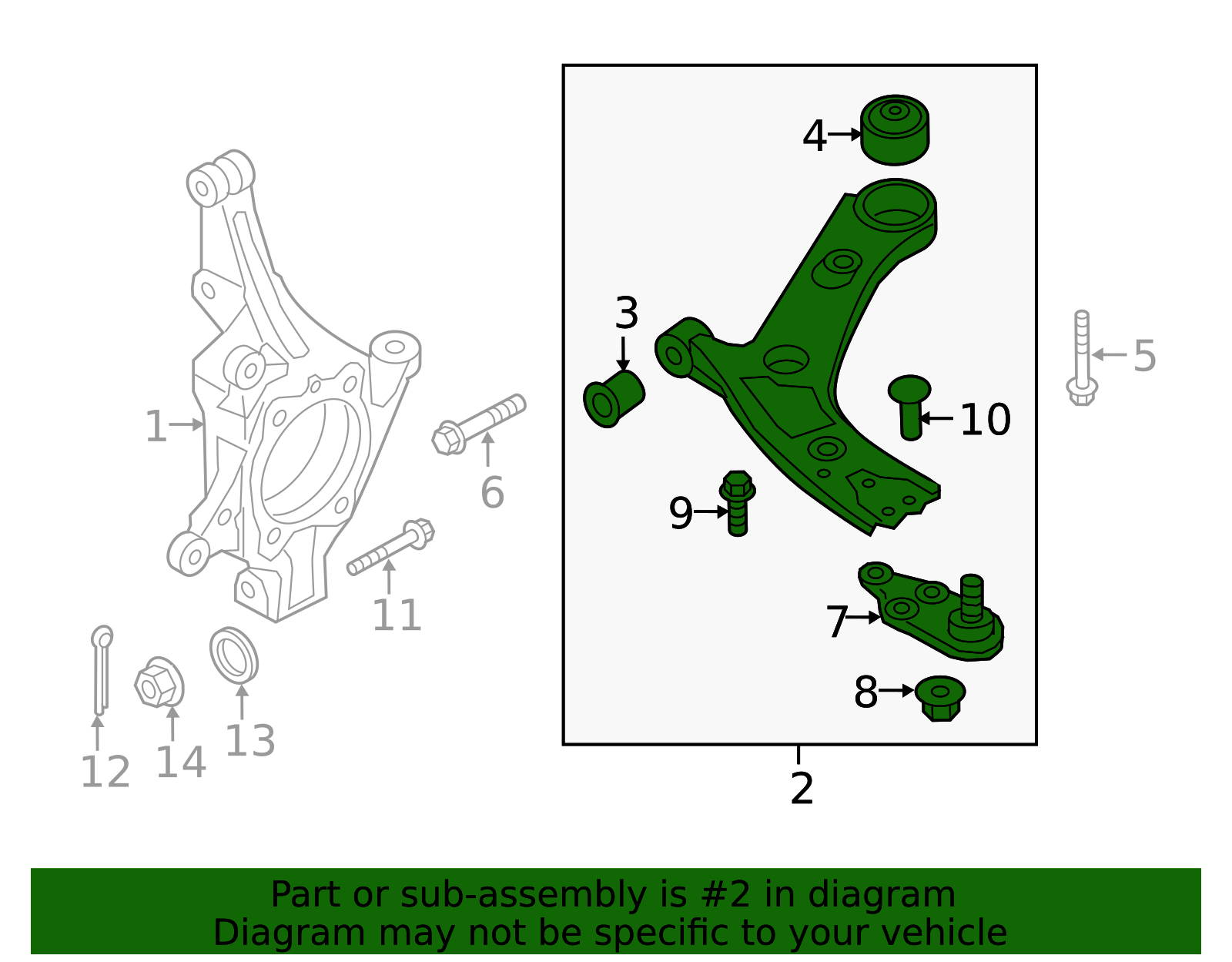 Hyundai - 54500-S8100 - Lower Control Arm - 2020-2025 Hyundai Palisade ...