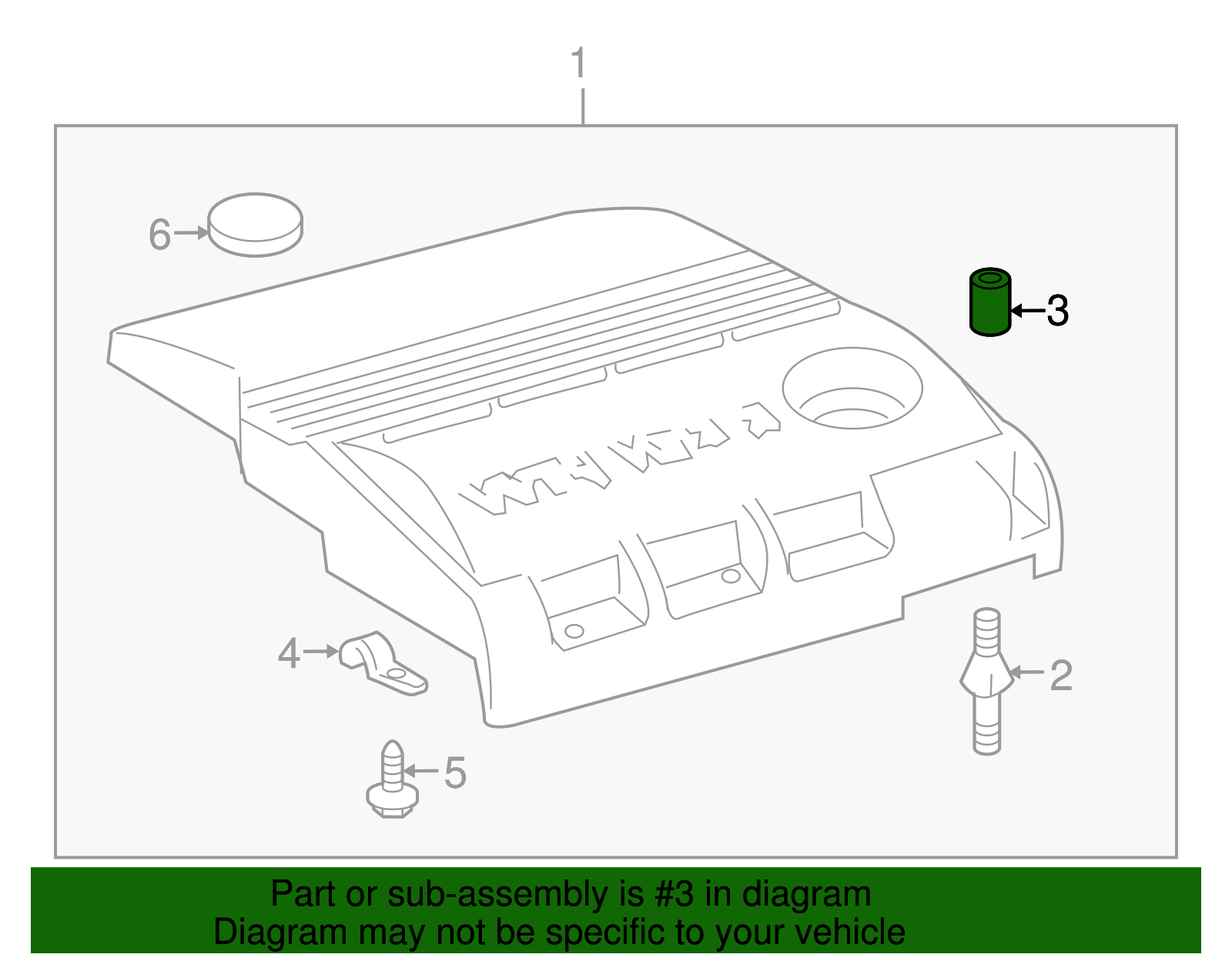 Genuine Toyota Engine Cover Nut part# 90176-A0003 for 2001-2008 Toyota ...