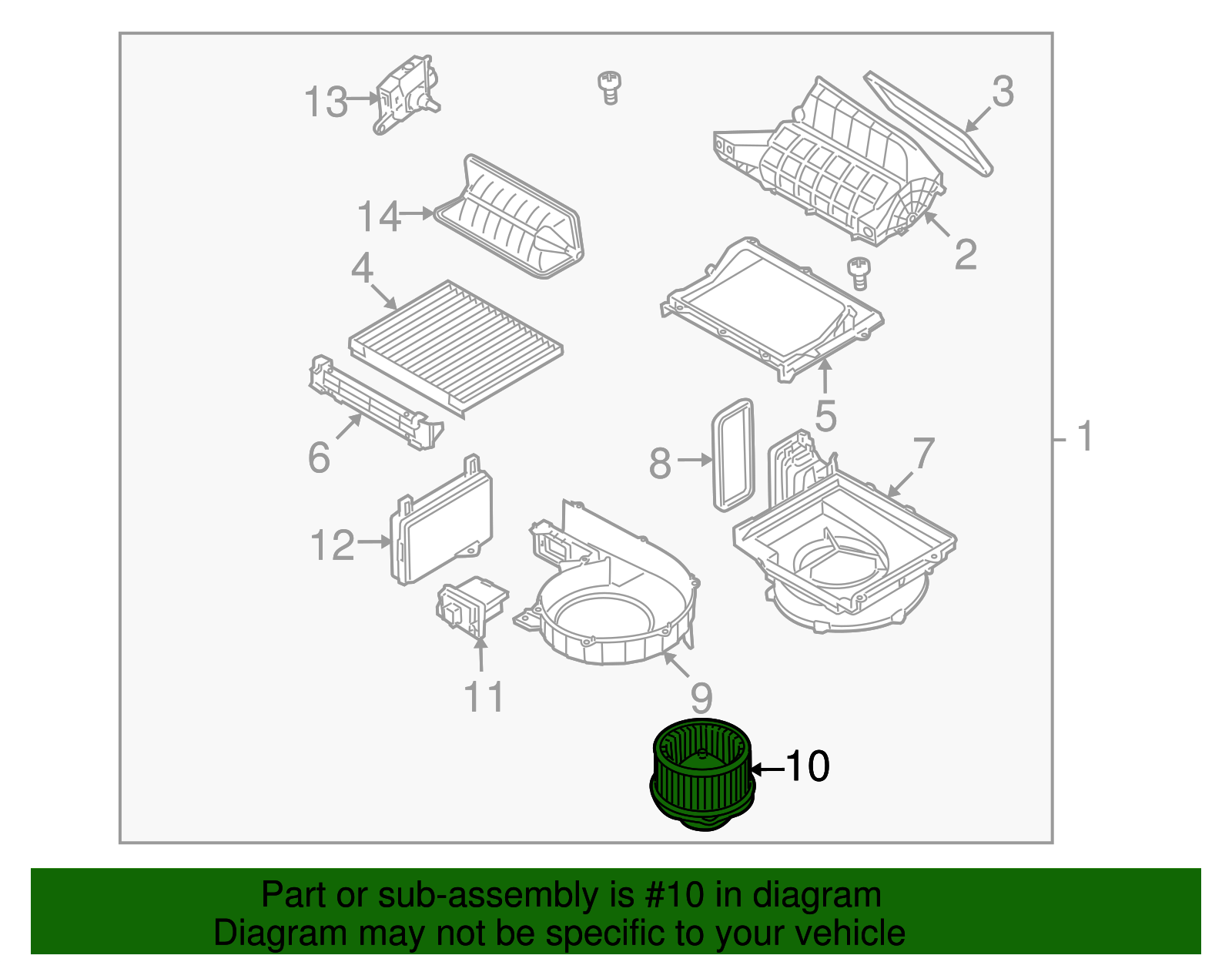 2009-2014 Hyundai Blower Motor 97113-3M000 | OEM Parts Online